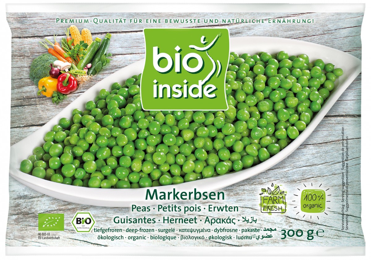 Bio hrášok 300g - mrazená zelenina - Mrazené | Biosante - čerstvé bio ...